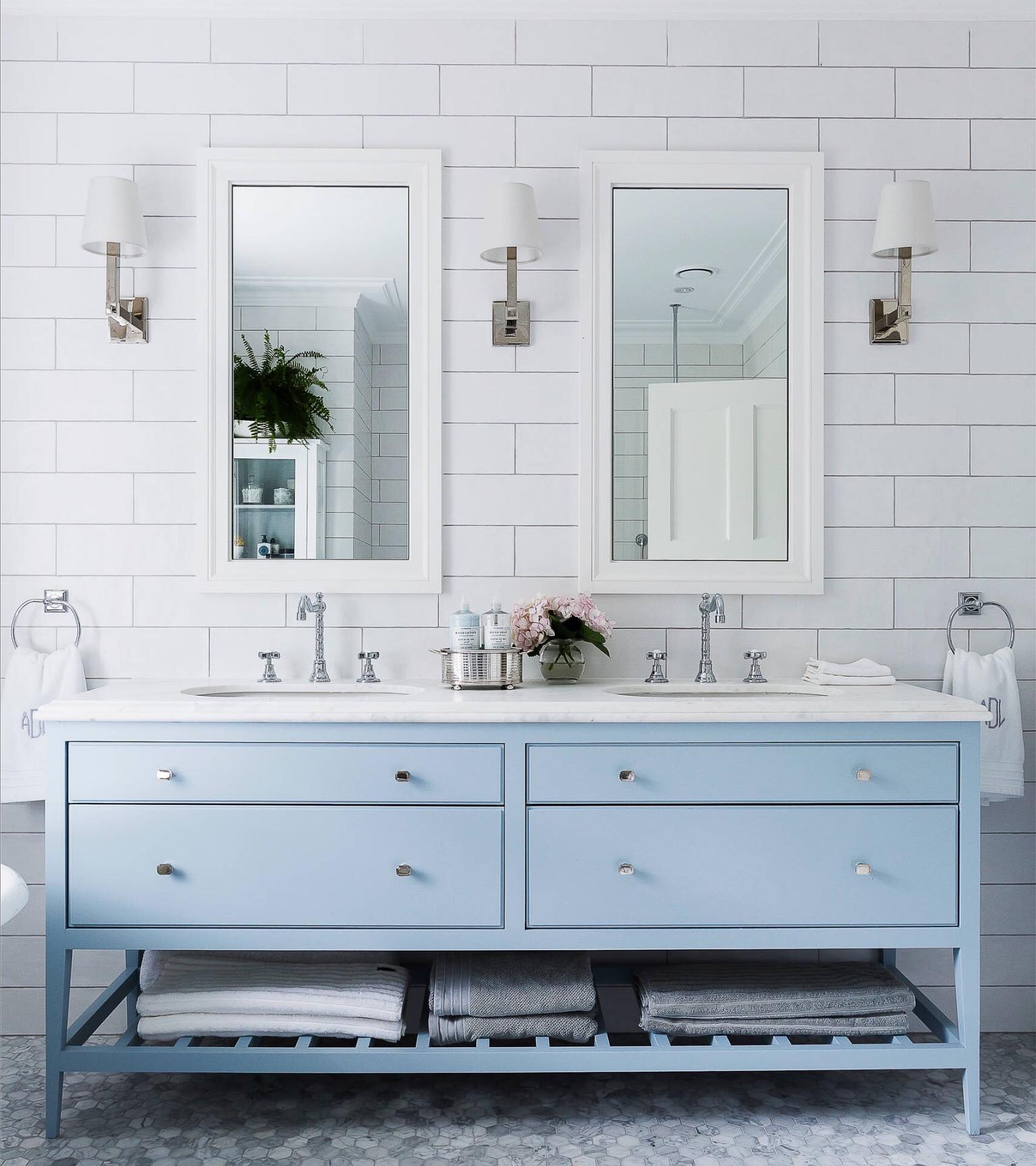 Who loves this light blue vanity? – Wayne Carter Homes